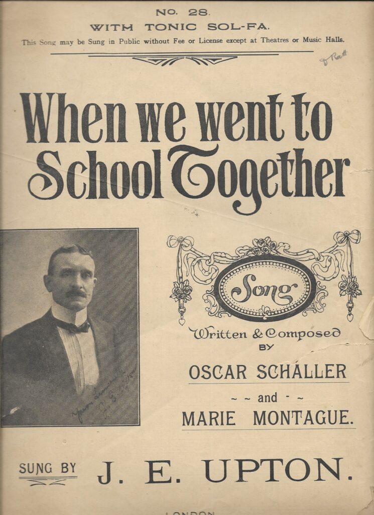 When we went to school together - FOLK SONG AND MUSIC HALL